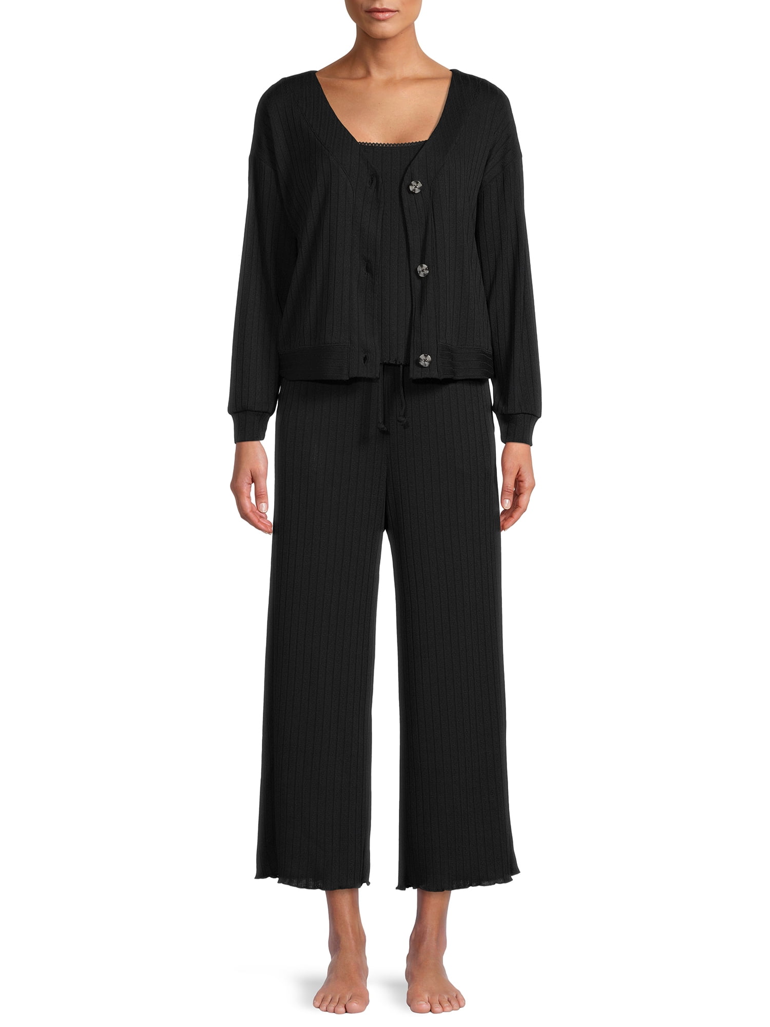 Secret Treasures Women's Cardigan and Cami Top Sleep Set, 2-Piece ...