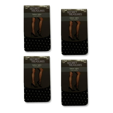 Secret Treasures Women's Opaque Tights, 4 Pack - Walmart.com