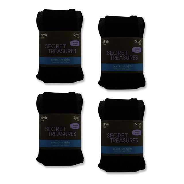 Secret Treasures Women's Fashion Tights, 4 Pack - Walmart.com