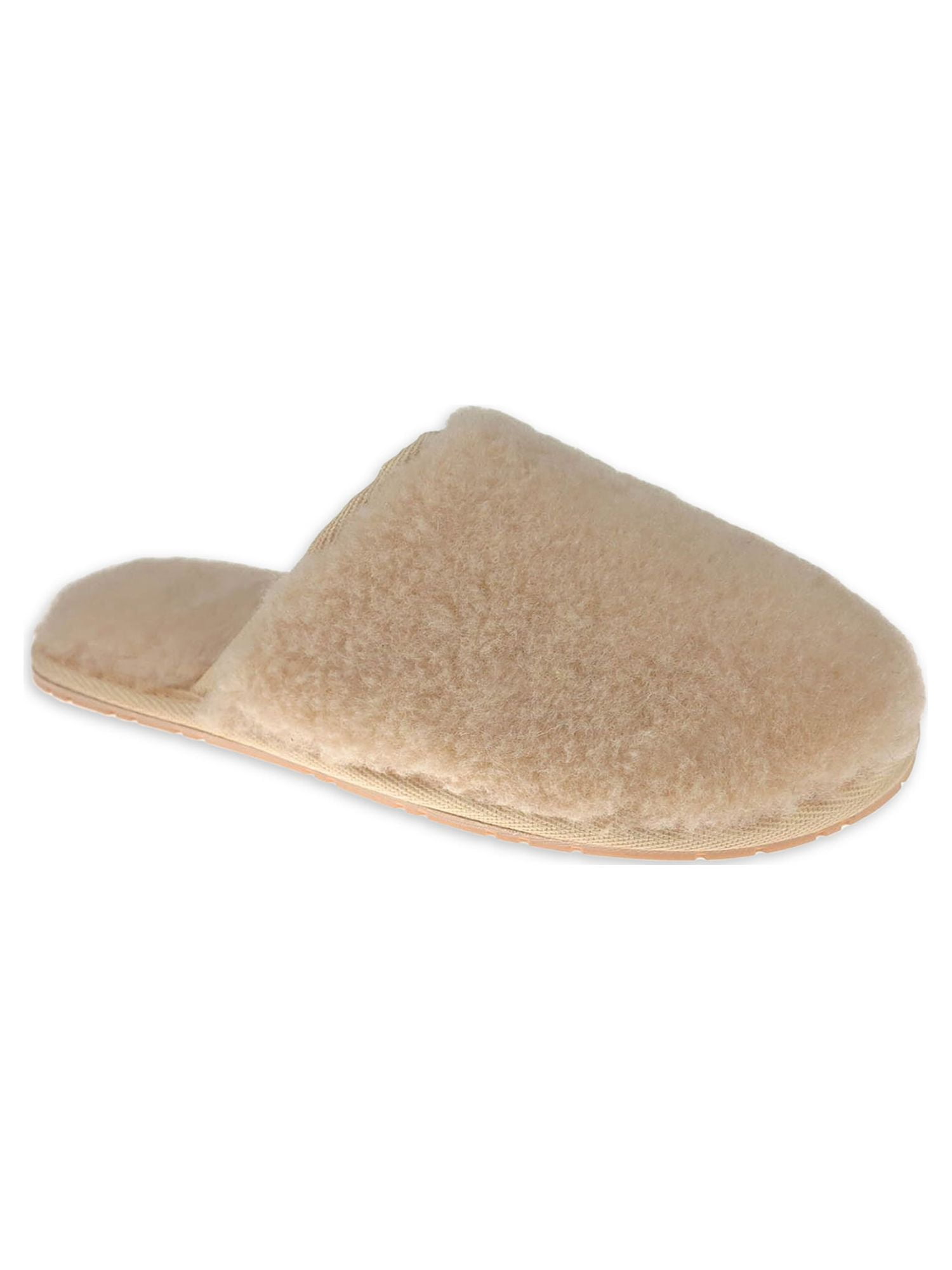 Secret Treasures Women's Fluffy Scuff Slippers - Walmart.com