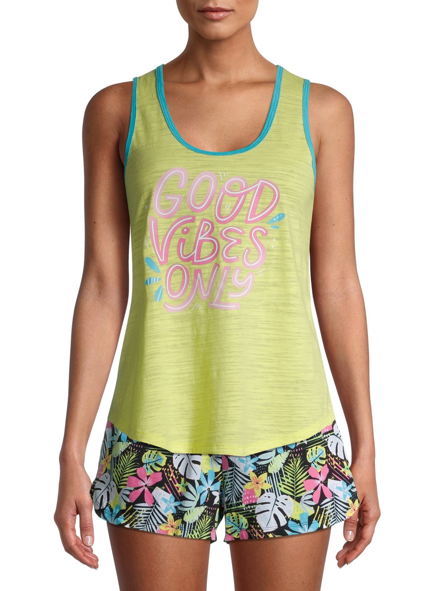 Secret Treasures Women's Good Vibes Sleep Tank Top - Walmart.com
