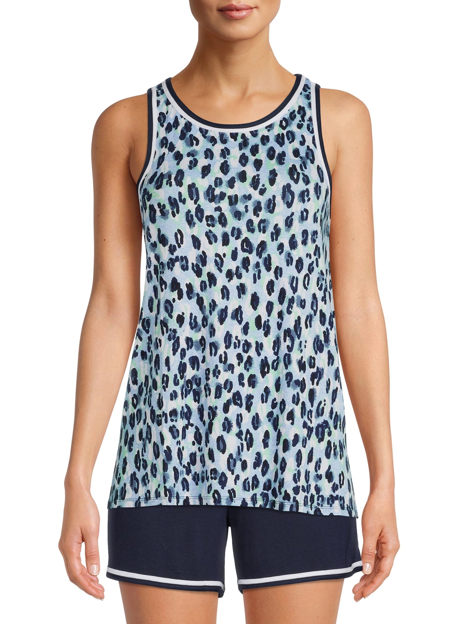 Secret Treasures Women's High-Neck Sleep Knit Tank Top - Walmart.com