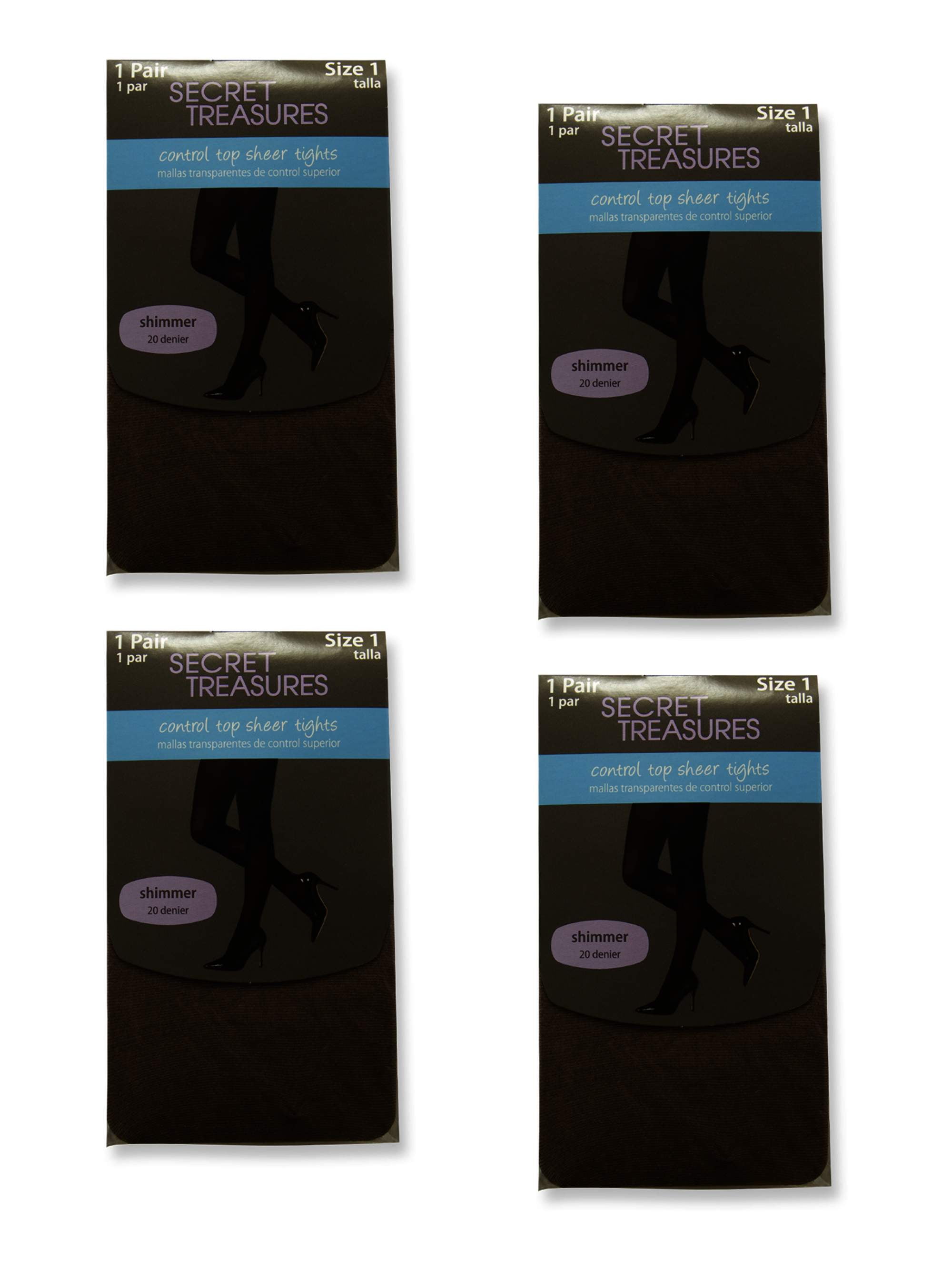 Secret Treasures Women's Opaque Tights, 4-Pack - Walmart.com