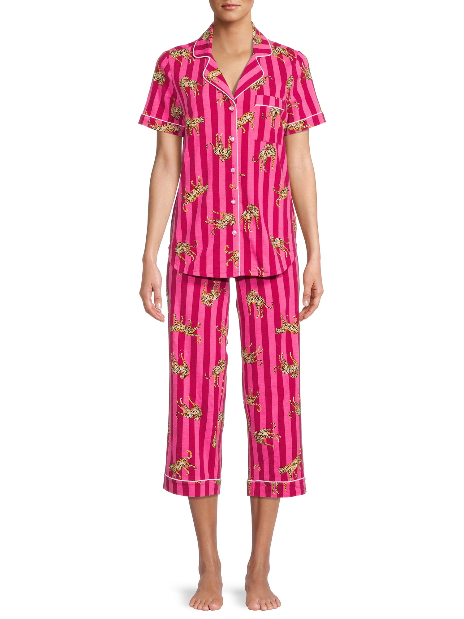 Secret Treasures Women's Plus Traditional Short Sleeve Notch Collar ...