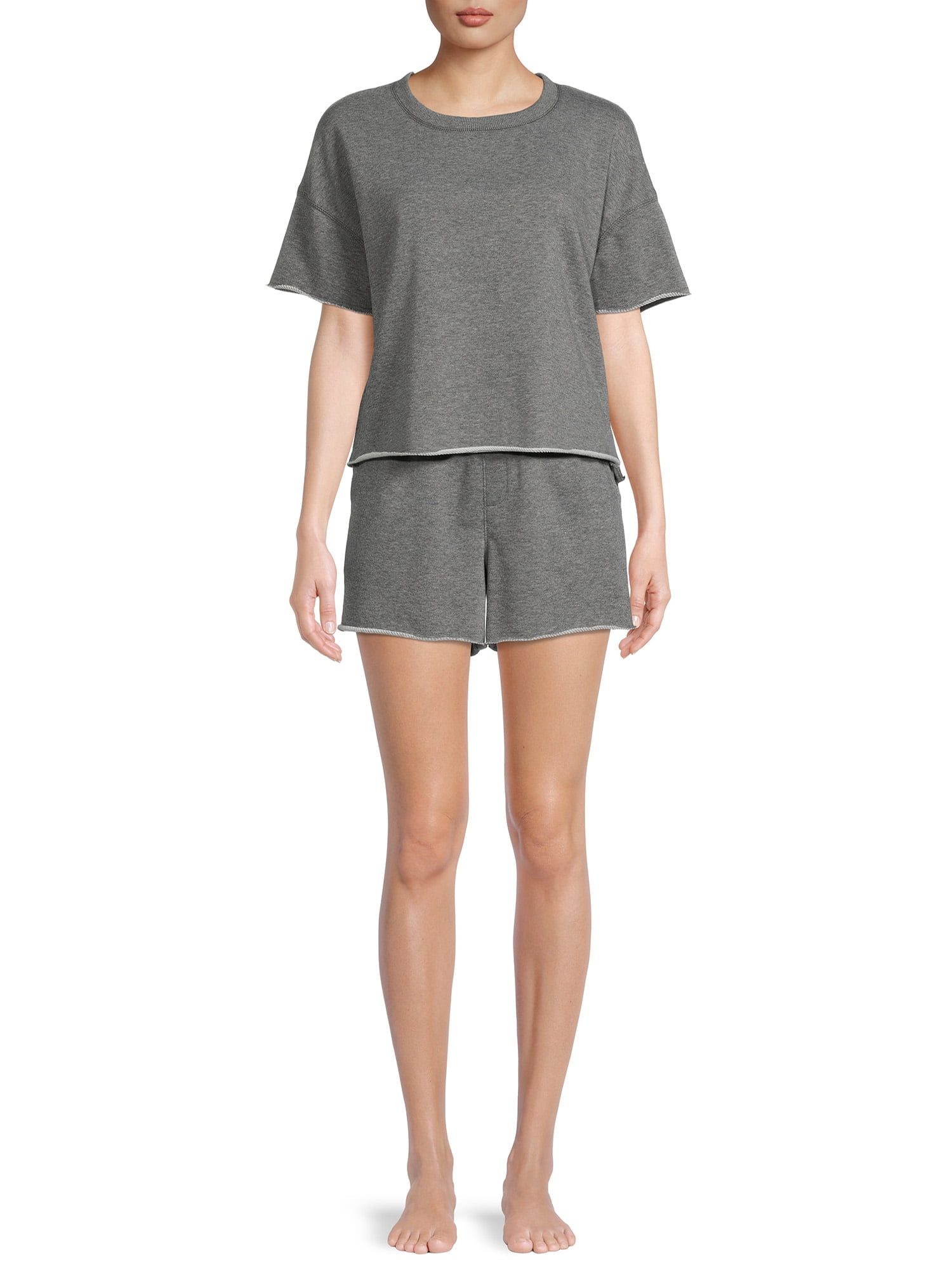 Secret Treasures Women's Sleep Top and Shorts, 2-Piece Set - Walmart.com