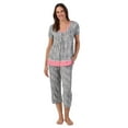 Secret Treasures Womens Sleepwear 2 Piece Knit Short Sleeve Top And