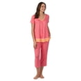 Secret Treasures Womens Sleepwear 2 Piece Knit Short Sleeve Top And