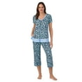Secret Treasures Womens Sleepwear 2 Piece Knit Short Sleeve Top And