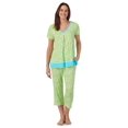 Secret Treasures Womens Sleepwear 2 Piece Knit Short Sleeve Top And