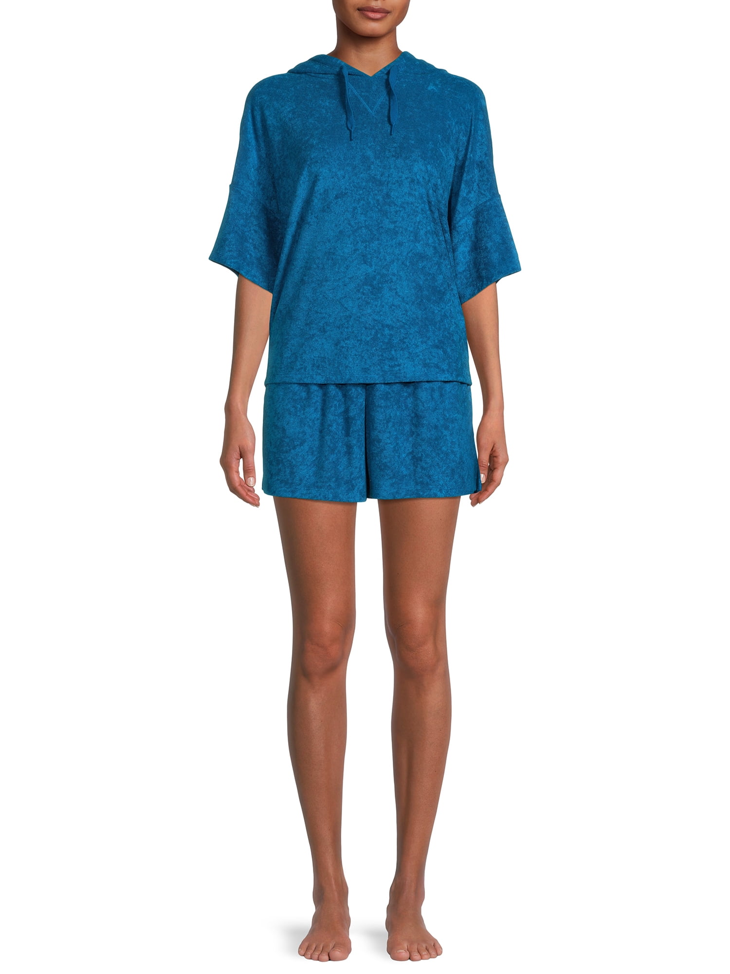 Secret Treasures Women's Sleepwear Sleep Terry Shorty Set - Walmart.com