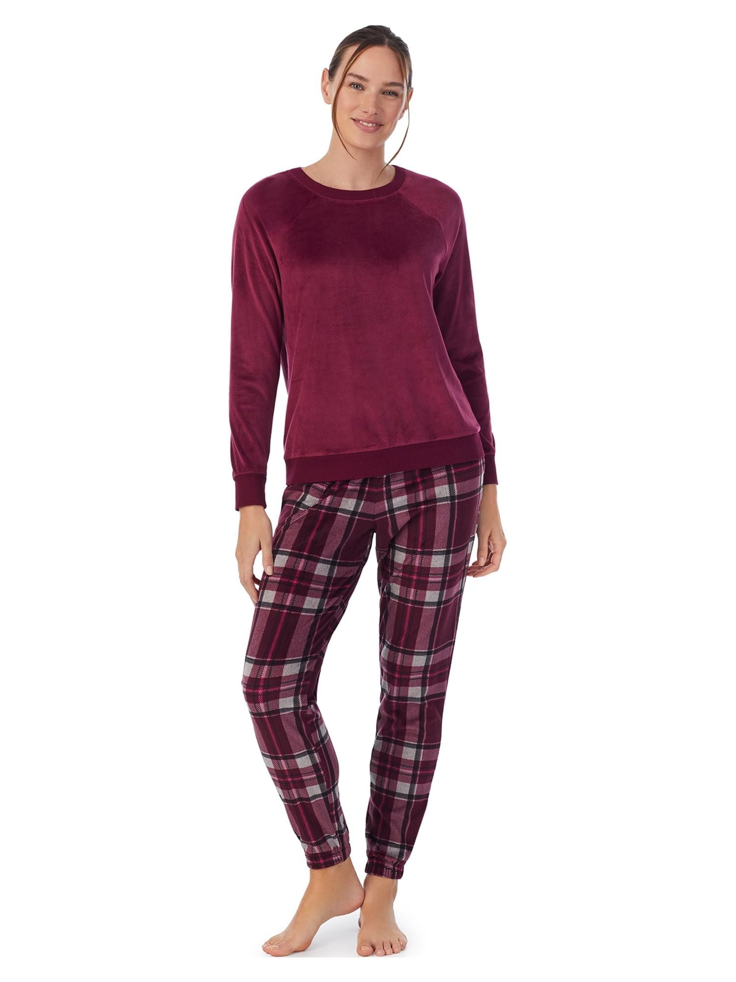 Secret Treasures Women's and Women's Plus 2-piece Stretch Knit Velour ...