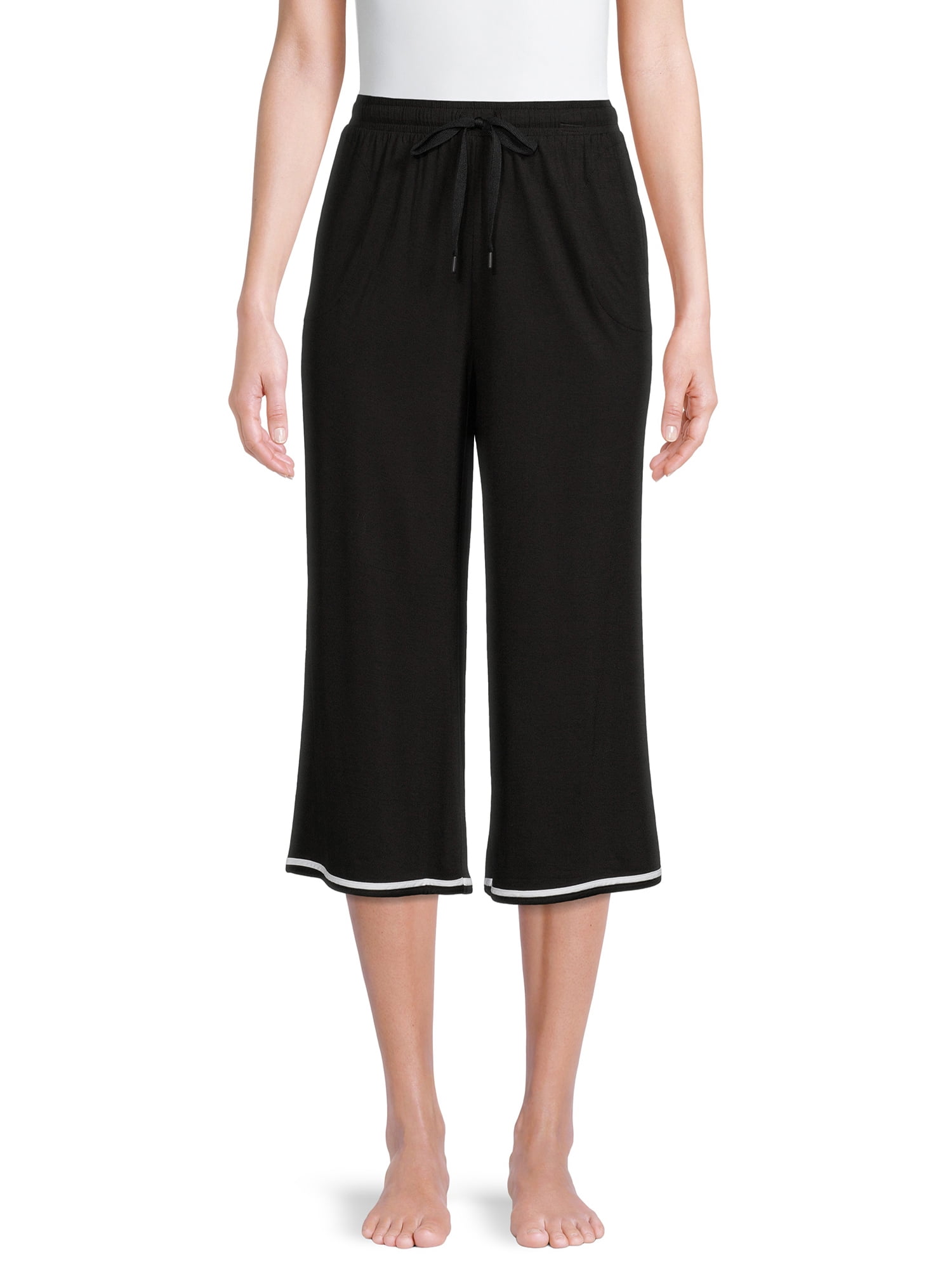 Secret Treasures Women's and Women's Plus Knit Capri Sleep Pants ...