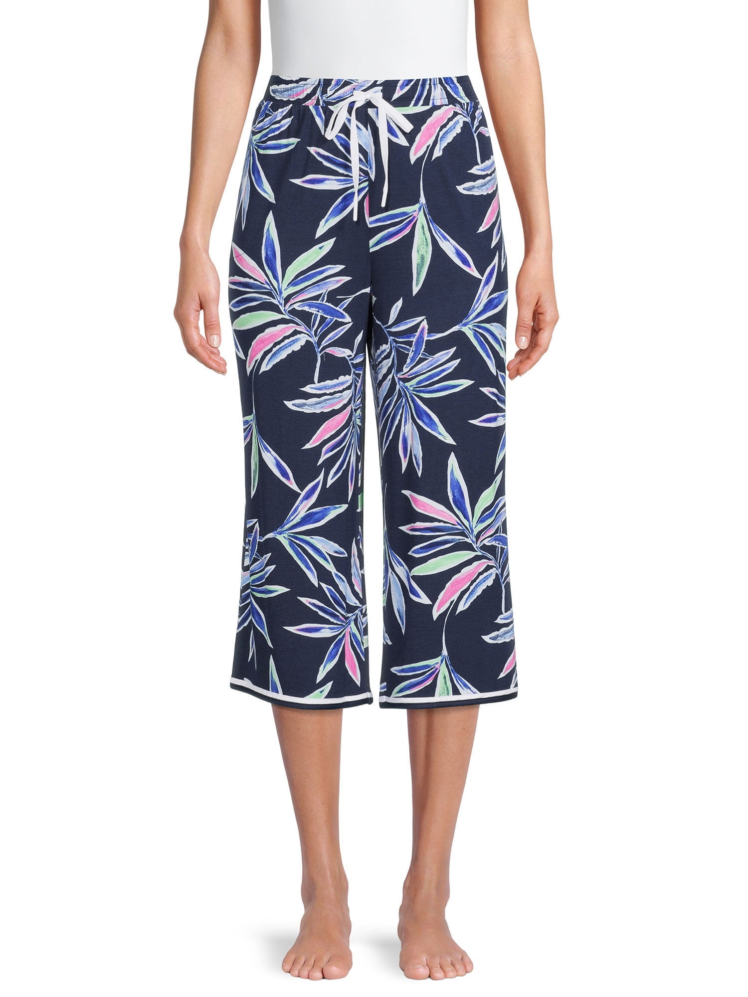 Secret Treasures Women's and Women's Plus Knit Capri Sleep Pants ...