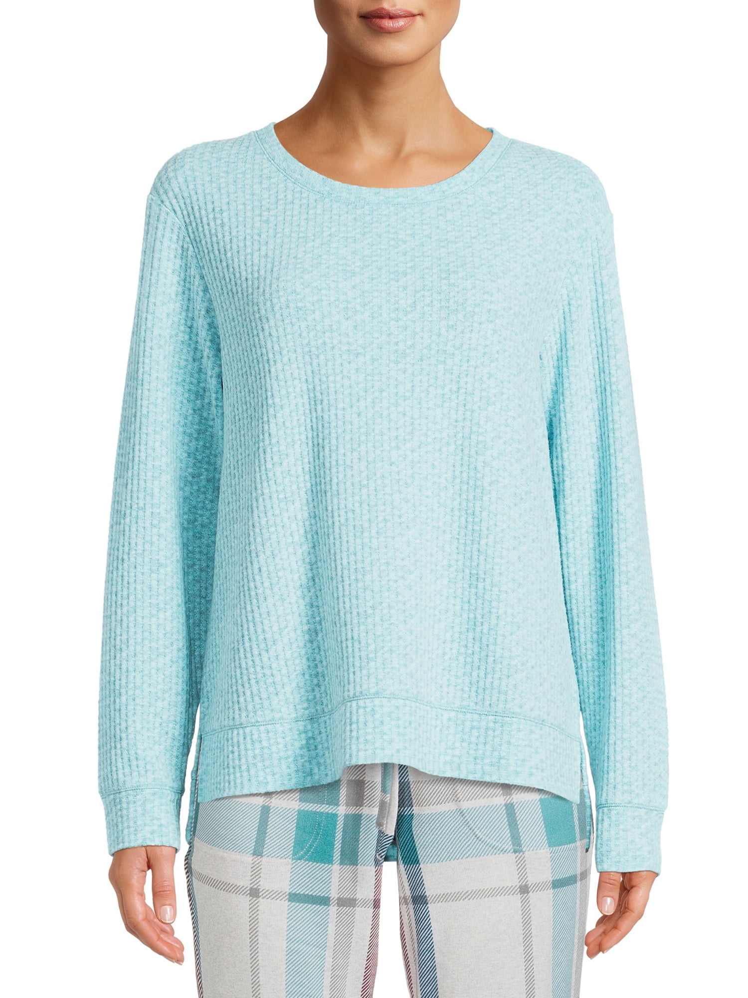 Secret Treasures Women's and Women's Plus Long Sleeve Waffle Top ...