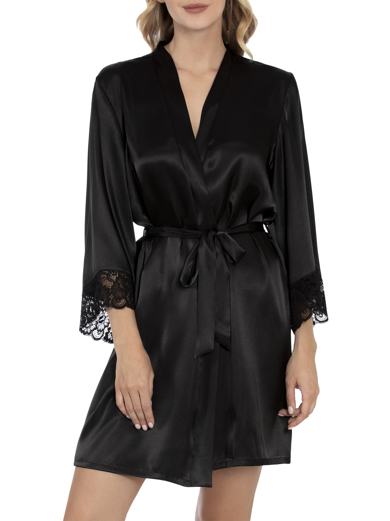 Secret Treasures Women's and Women's Plus Satin Sleep Robe - Walmart.com