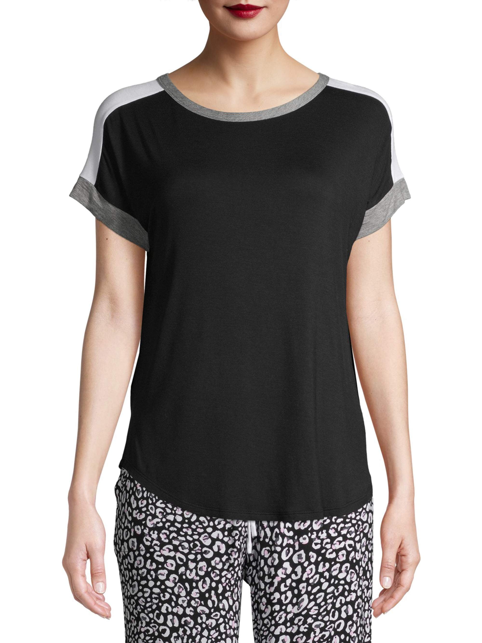 Secret Treasures Women's Plus Short Sleeve Sleepwear Pajama Top for ...