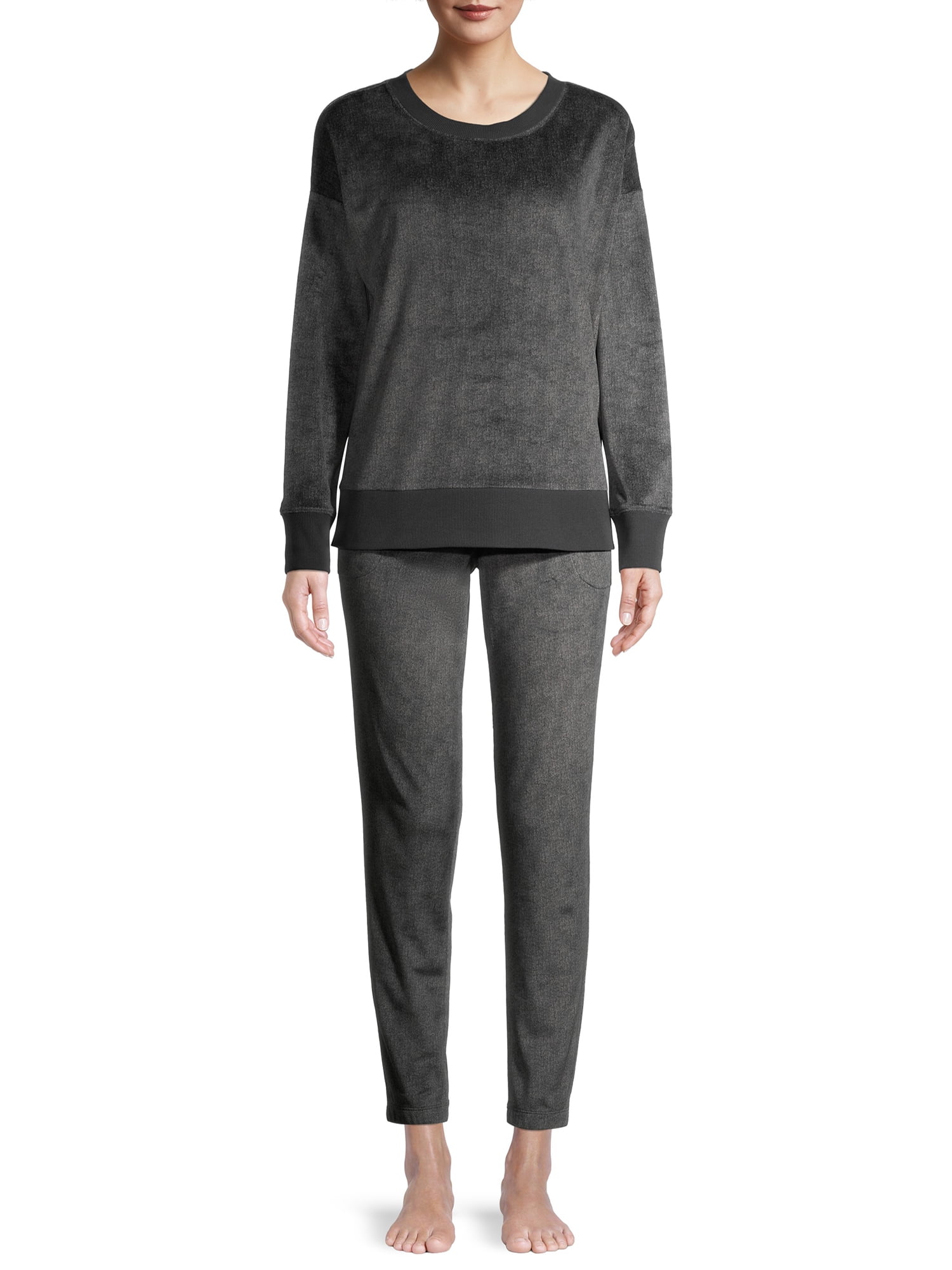 Secret Treasures Women's and Women's Plus Size Velour Top and Joggers ...