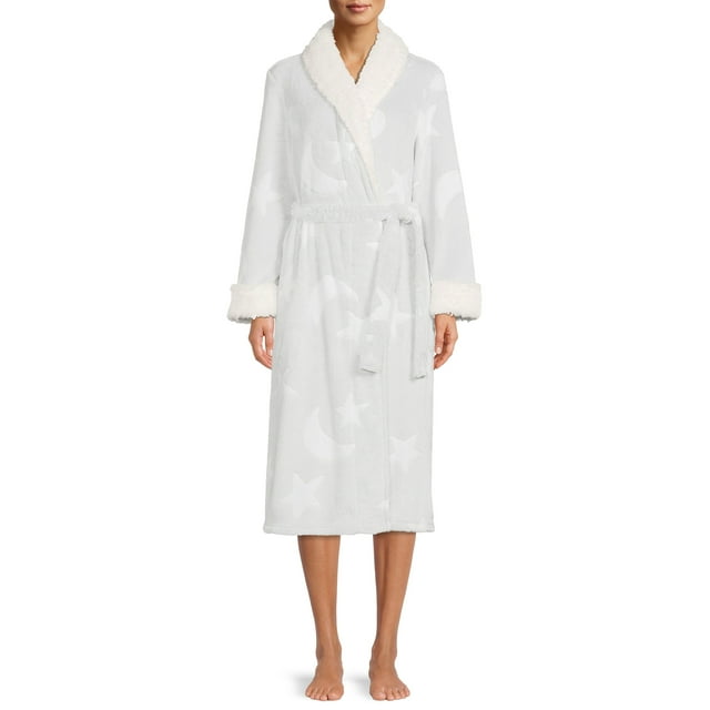 Secret Treasures Women’s and Women’s Plus Super Faux Mink Robe ...