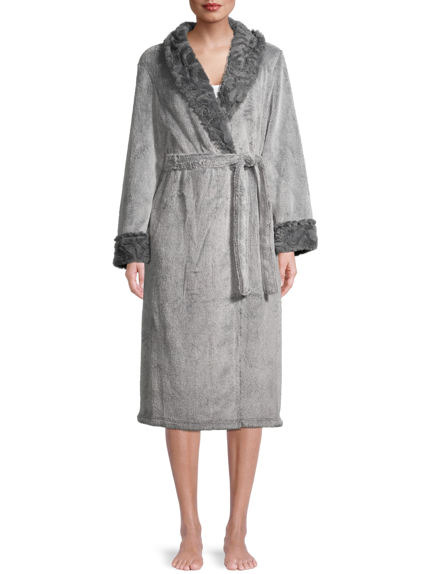 Secret Treasures Women's and Women’s Plus Superminky Robe - Walmart.com