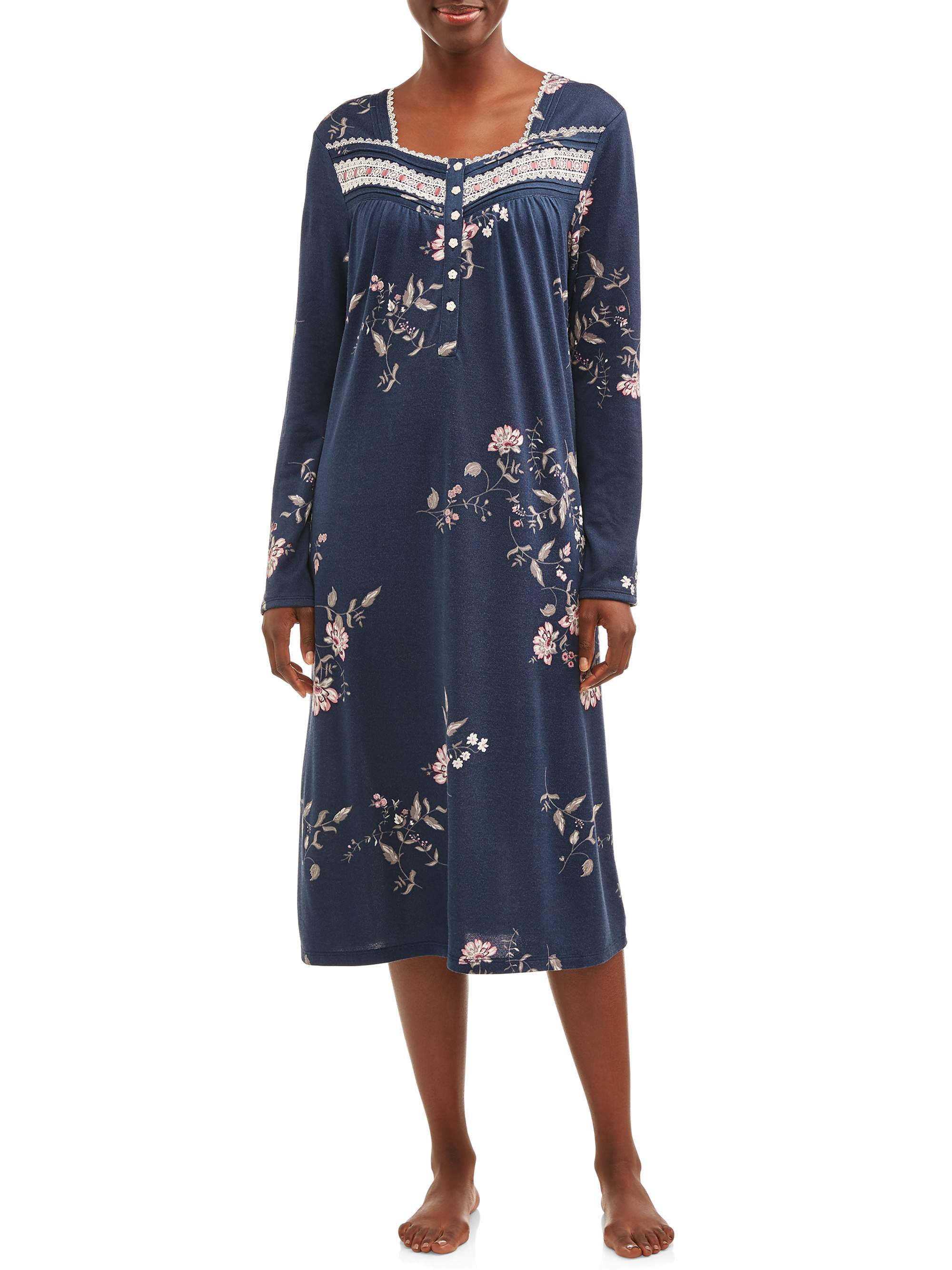 Secret Treasures Women's and Women's Plus Traditional Long Sleeve Sleep ...