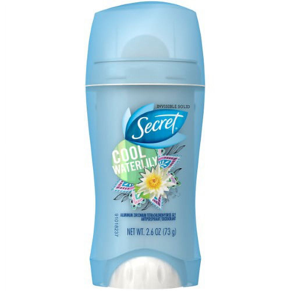 Secret Waterlily Invisible Solid Antiperspirant/Deodorant (Pack of 12 ...