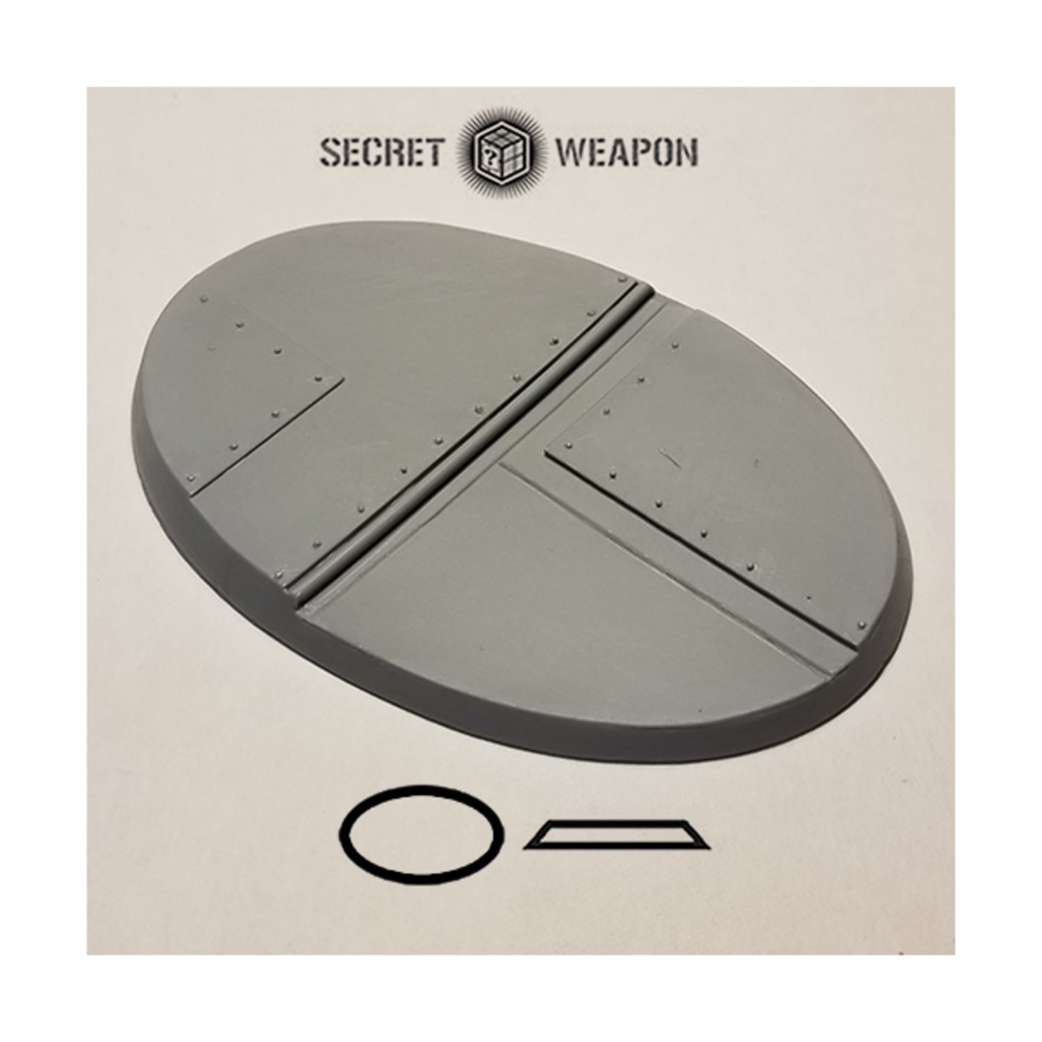 Secret Weapon Miniatures 115x70mm Beveled Base - Iron Deck New ...
