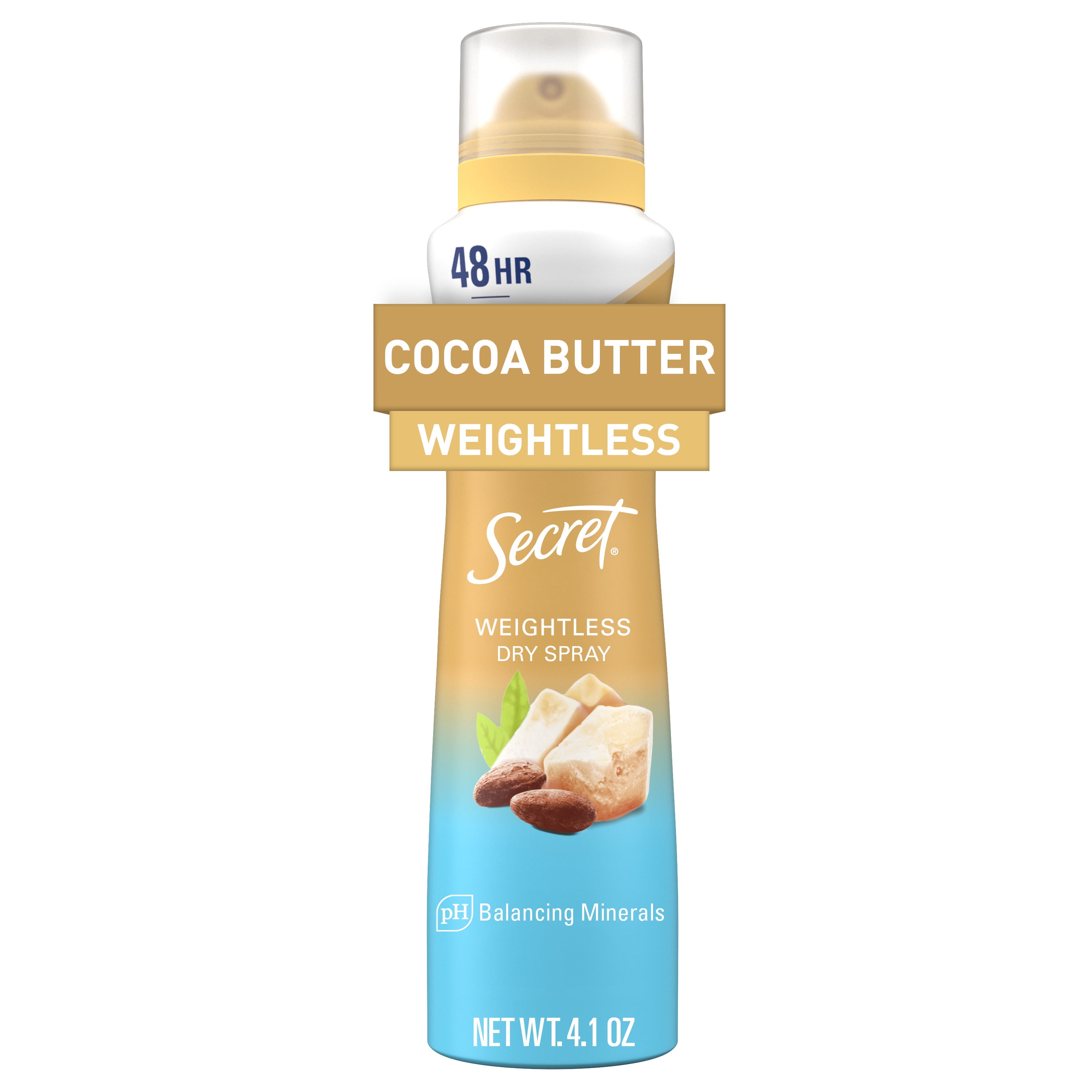 Secret Weightless Dry Spray Antiperspirant Deodorant for Women Cocoa ...