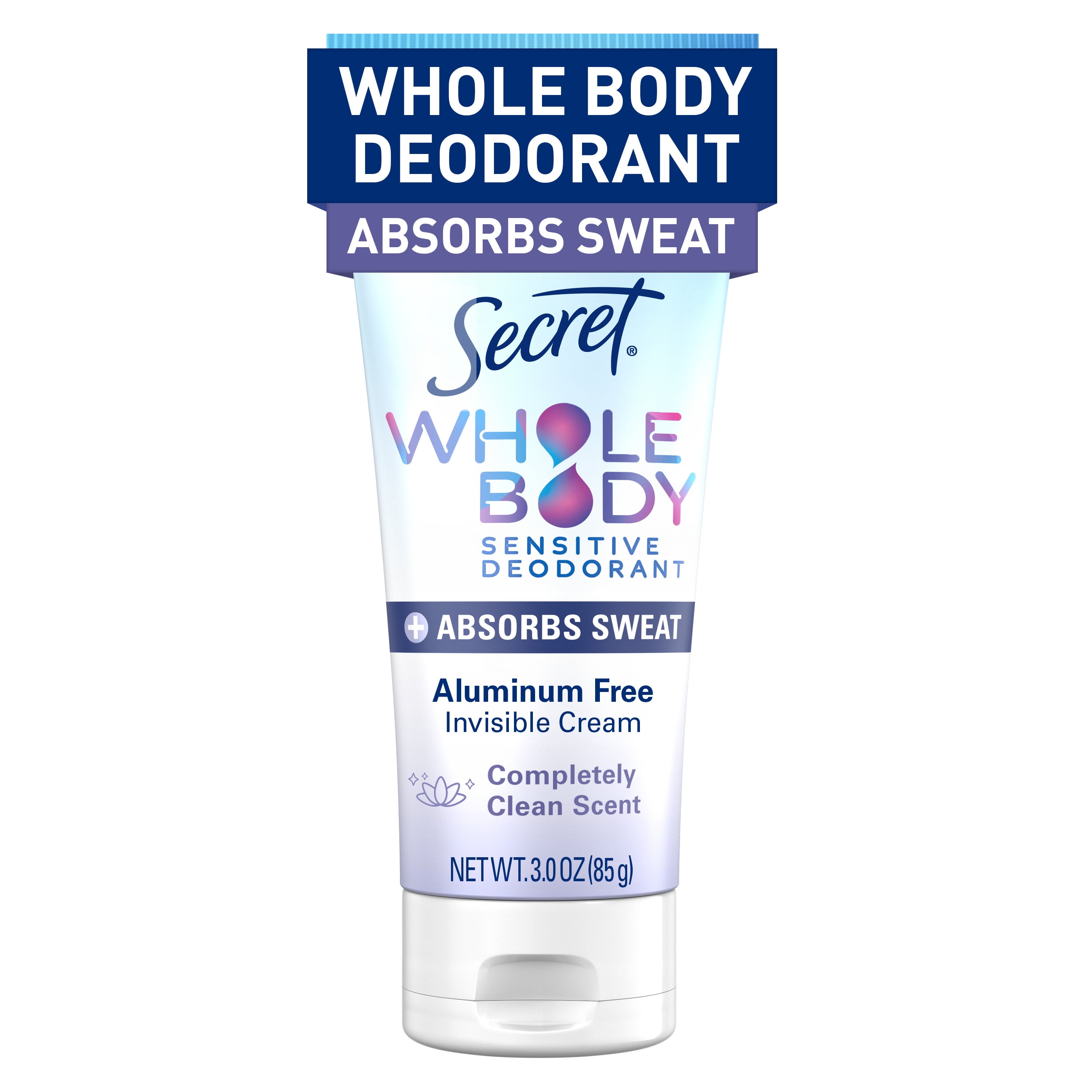 Secret Whole Body Aluminum-Free Dry Feel Cream and Absorbs Sweat ...