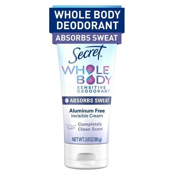 Secret Whole Body Aluminum-Free Dry Feel Cream and Absorbs Sweat ...