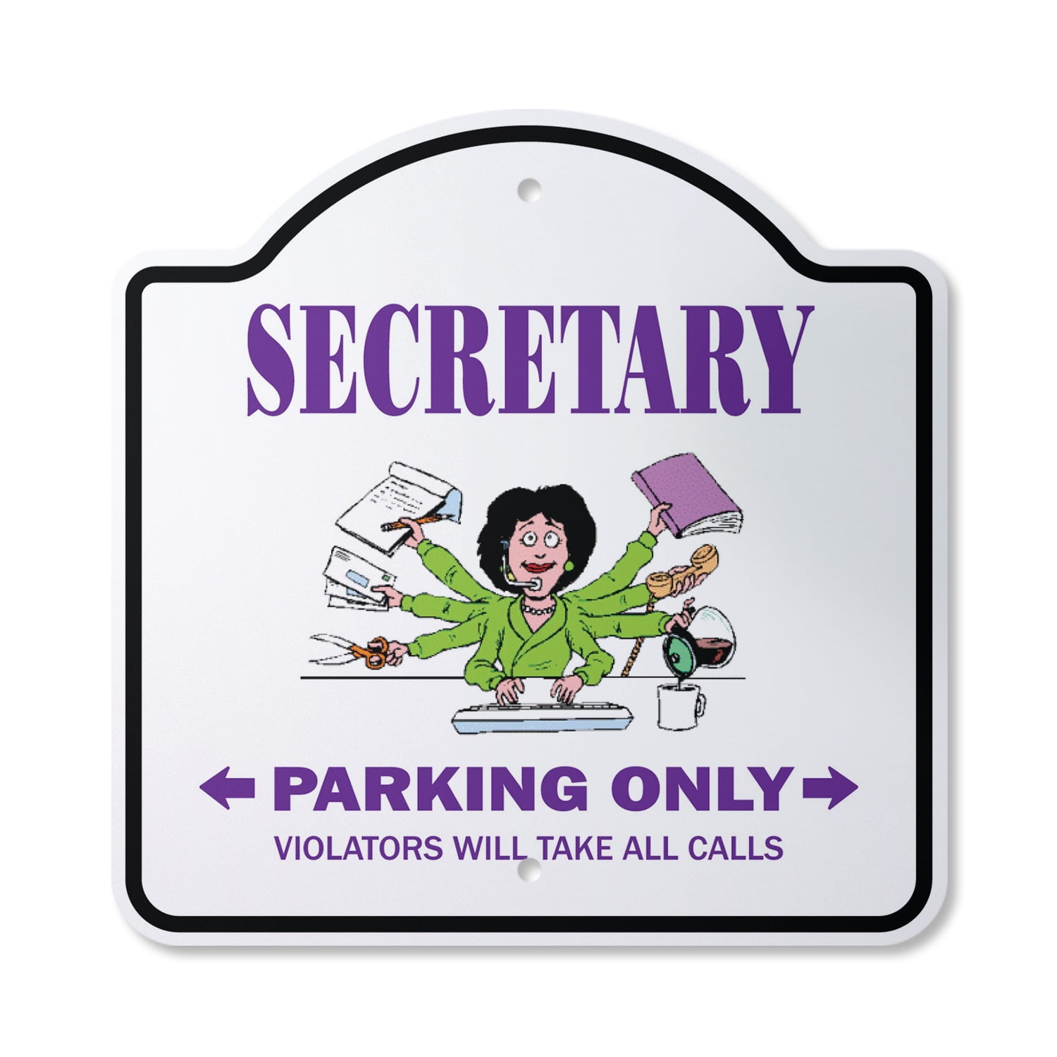 Secretary 10” x 10” Sign | Indoor/Outdoor Plastic | SignMission ...