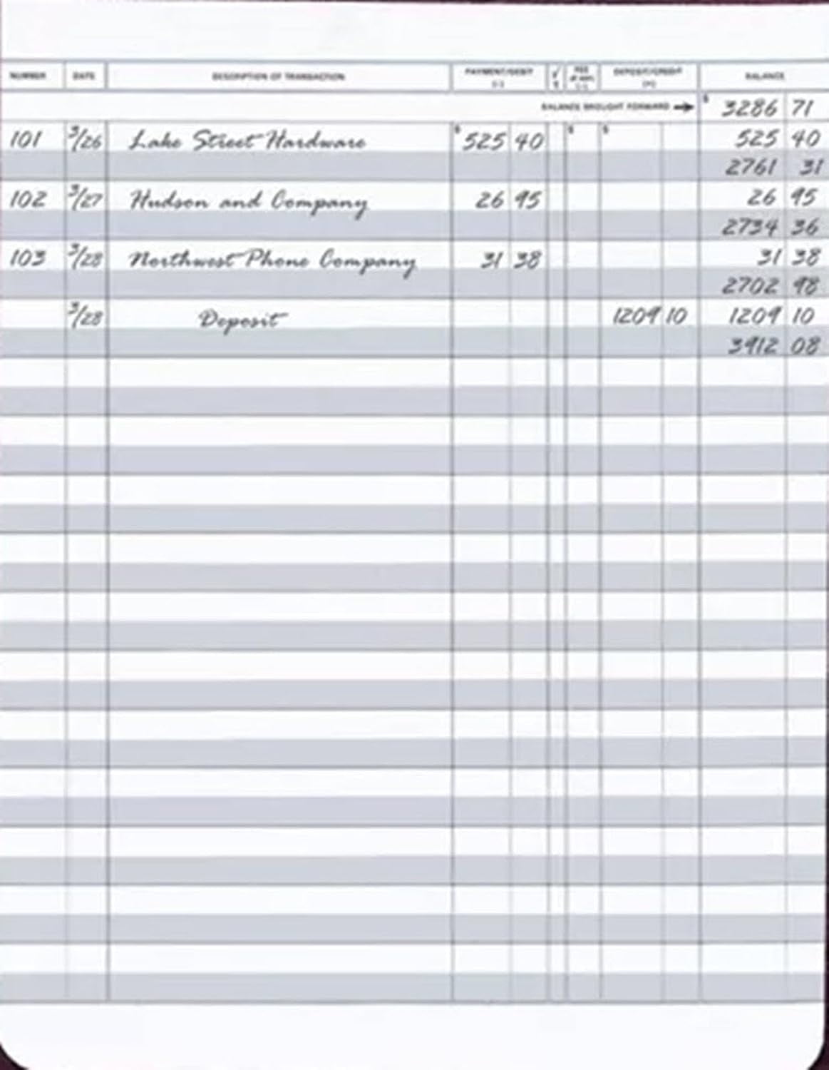 Secretary Deskbook Check Register - Size 6 3/8 x 8 1/4 - Quantity 1 ...
