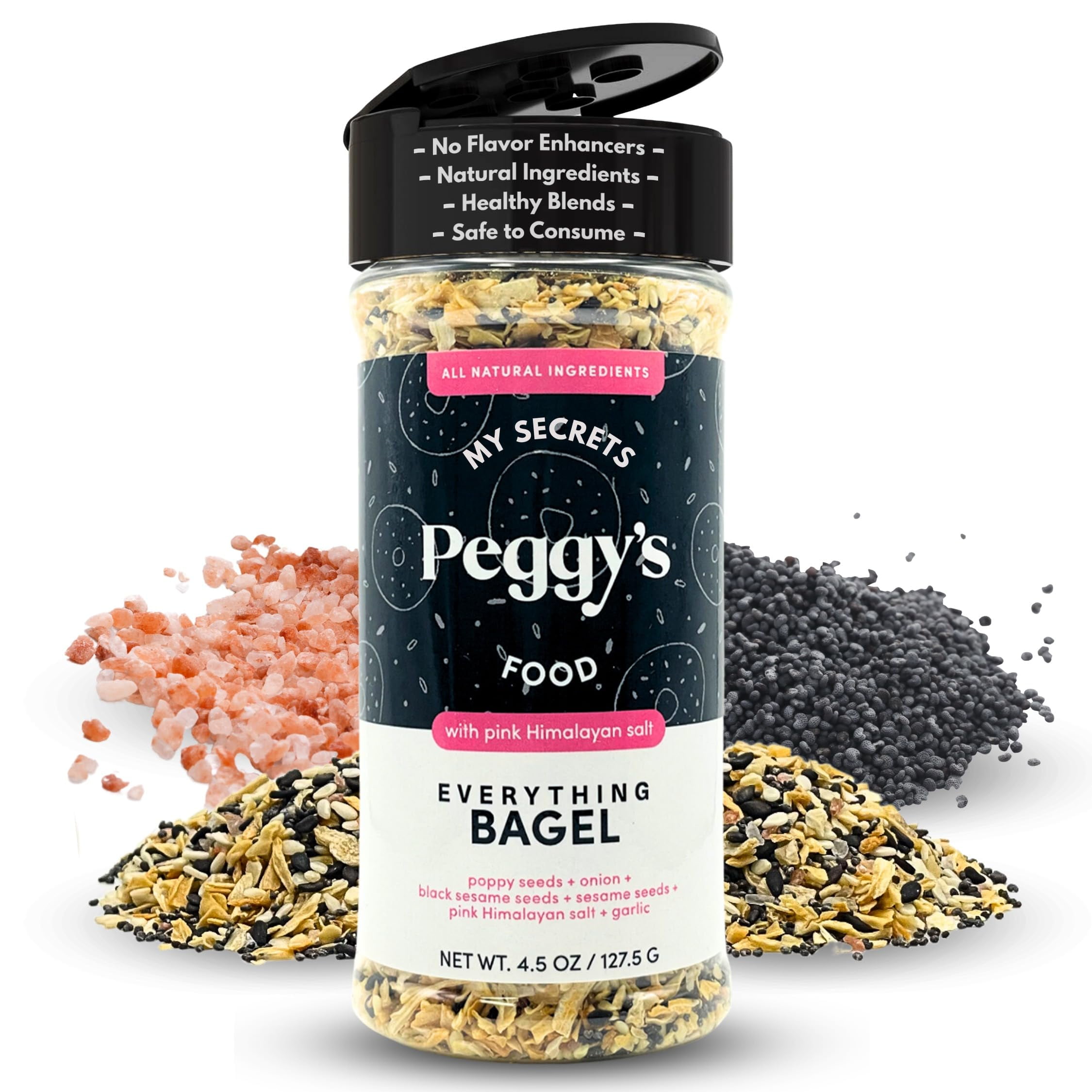 My Secrets Peggy's Food MFF30 Everything Bagel Seasoning - Contains ...