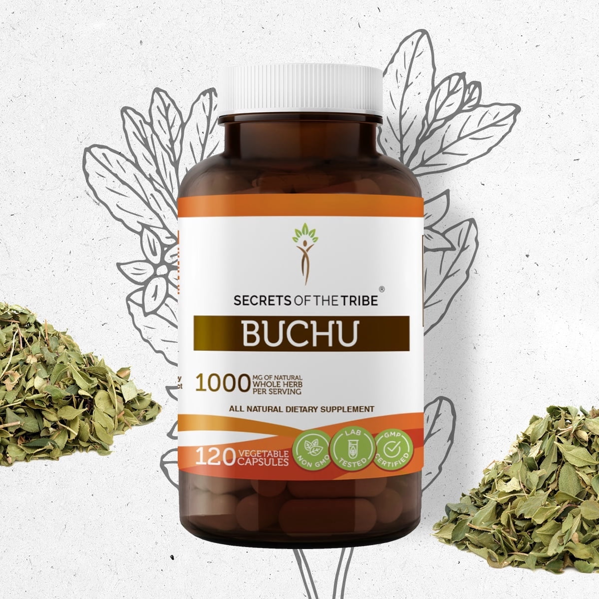 Secrets Of The Tribe Buchu Capsules Dietary Supplement, Natural Herbal ...