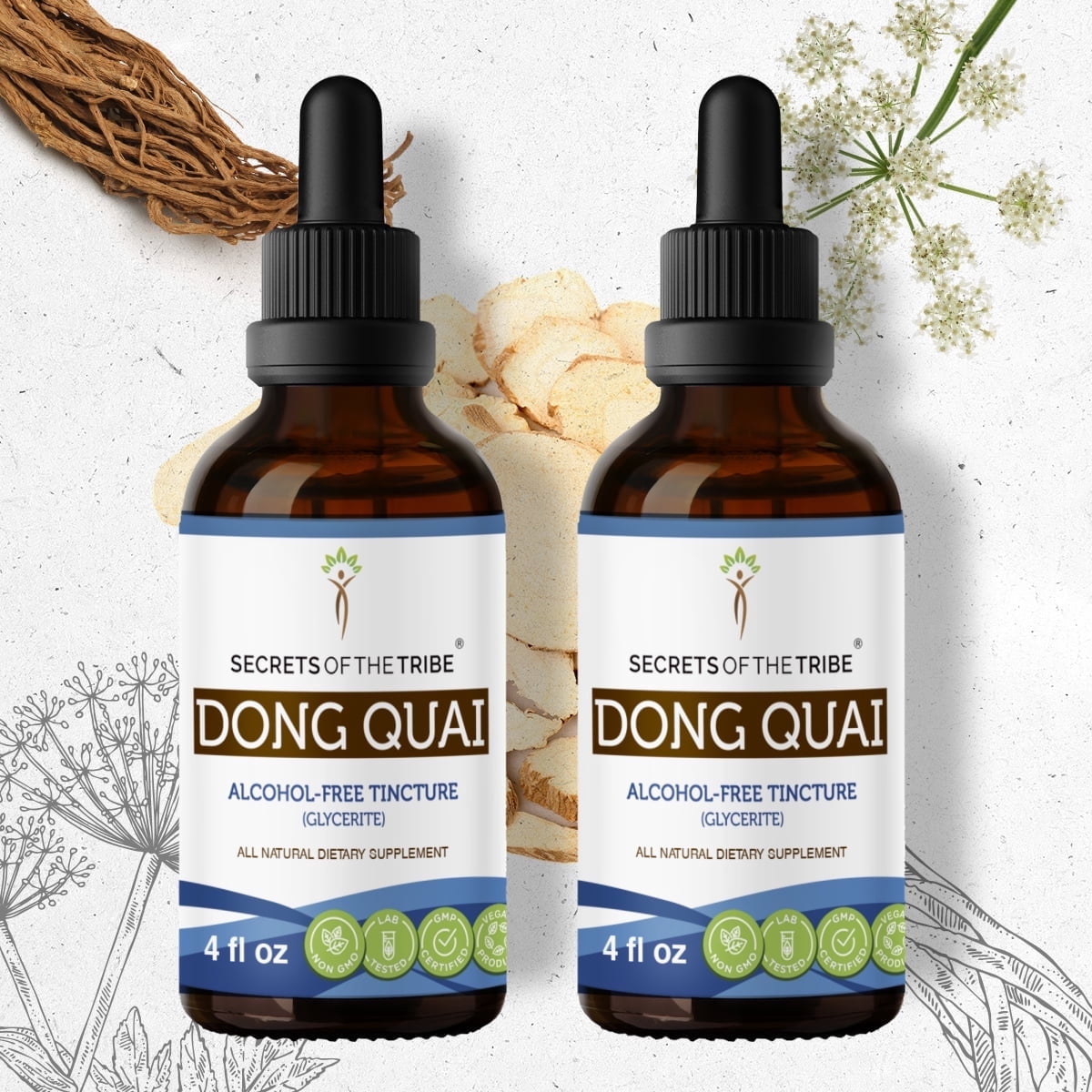 Dong Quai Tincture Alcohol-FREE Extract, Organic Dong quai (Angelica ...