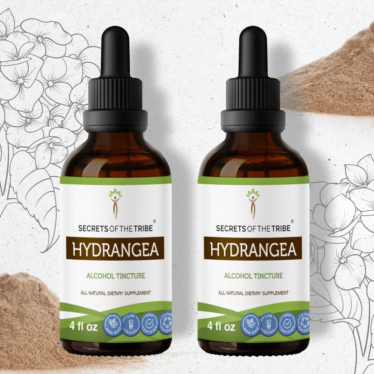 Hydrangea Tincture Alcohol Extract, Organic Hydrangea (Hydrangea ...