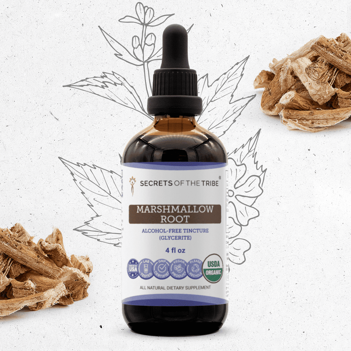 Secrets Of The Tribe Marshmallow Root Organic Dietary Supplement ...