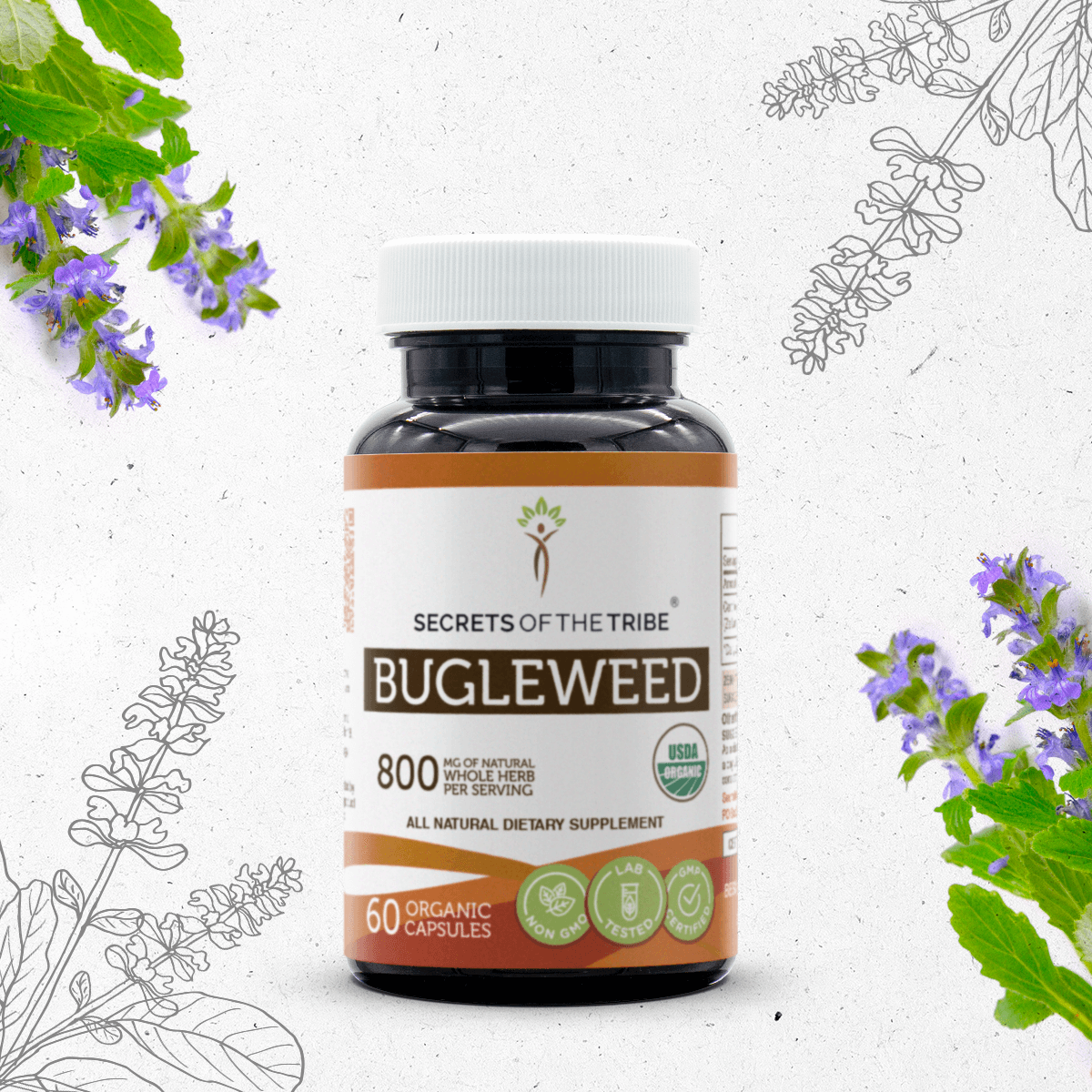 Secrets Of The Tribe Bugleweed Organic Capsules Dietary Supplement ...
