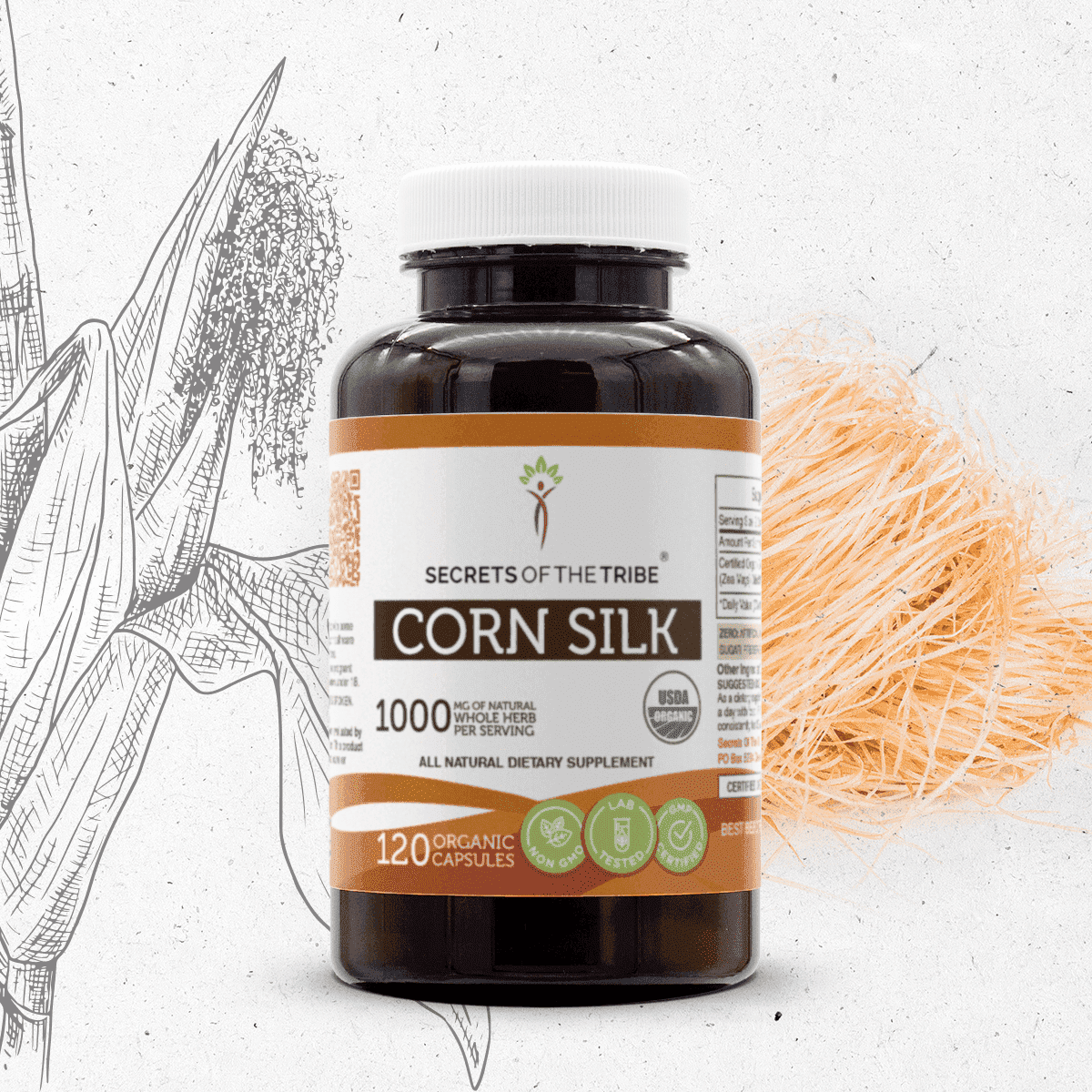 Secrets Of The Tribe Corn Silk Capsules, 500 mg, 120 Count - Walmart.com