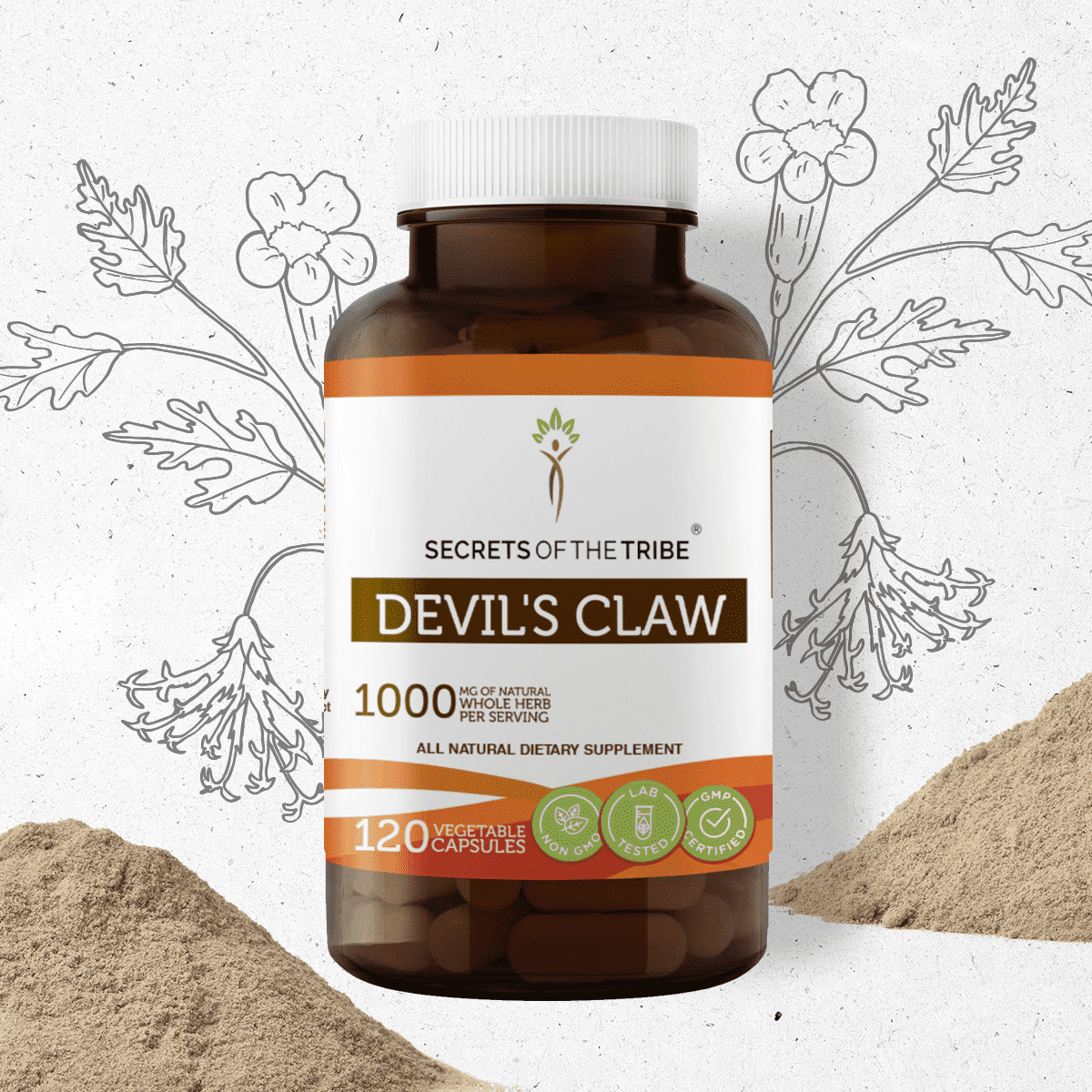 Secrets Of The Tribe Devil's Claw Capsules Dietary Supplement, Natural ...
