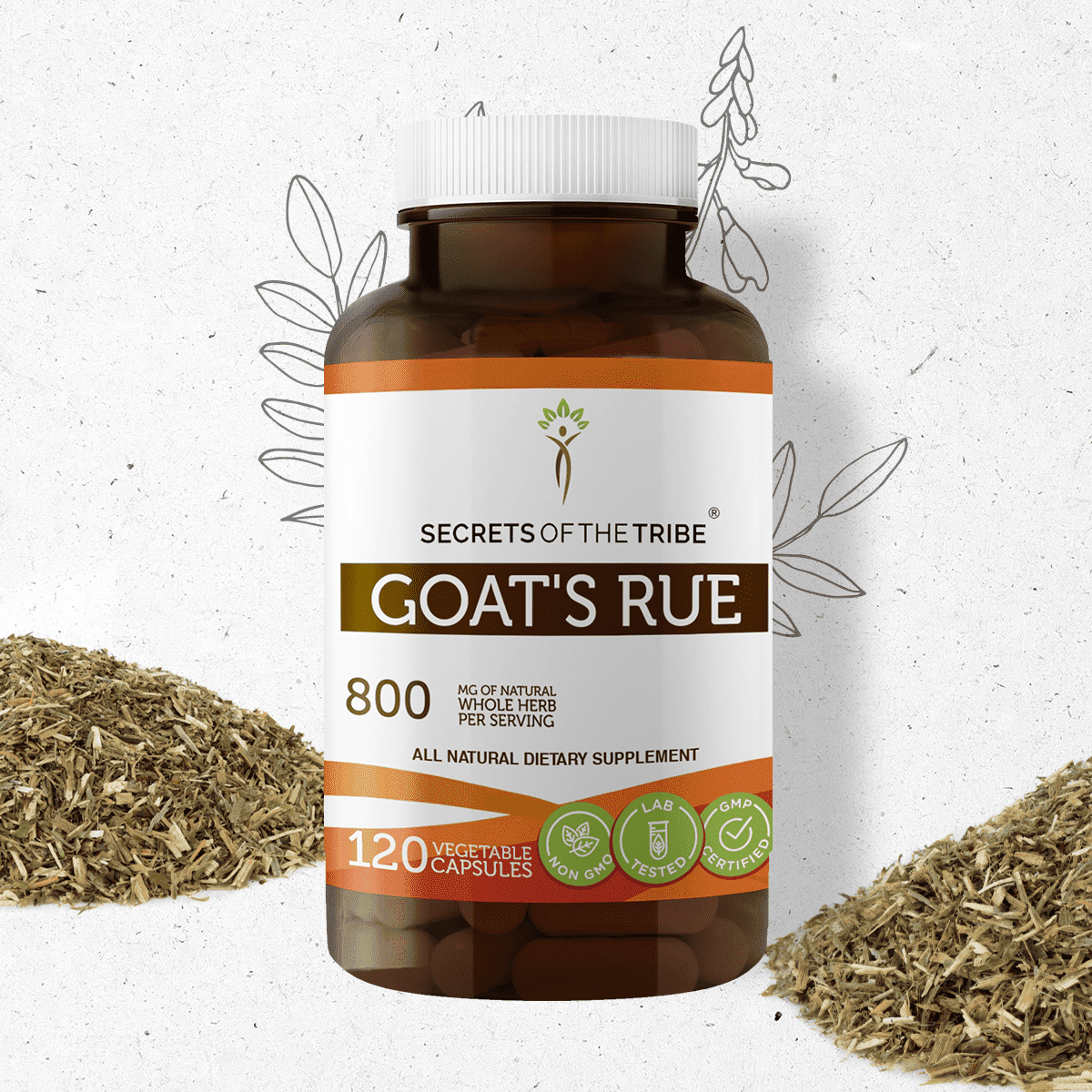 Secrets Of The Tribe Goat's Rue Capsules Dietary Supplement, Natural ...