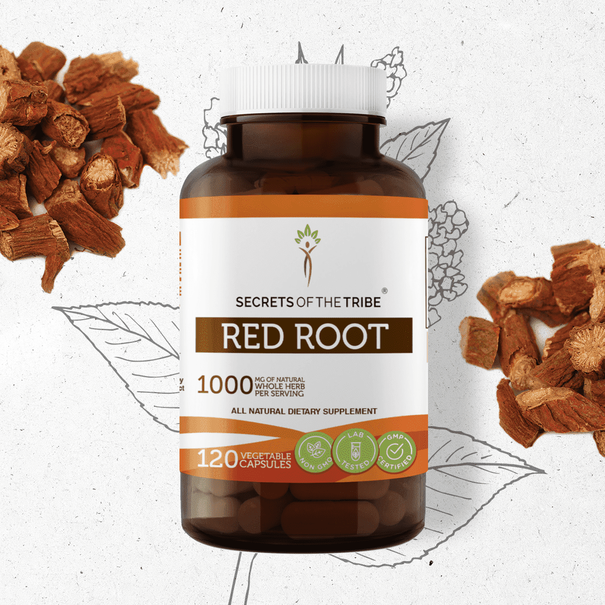 Secrets Of The Tribe Red Root Capsules Dietary Supplement, Natural ...
