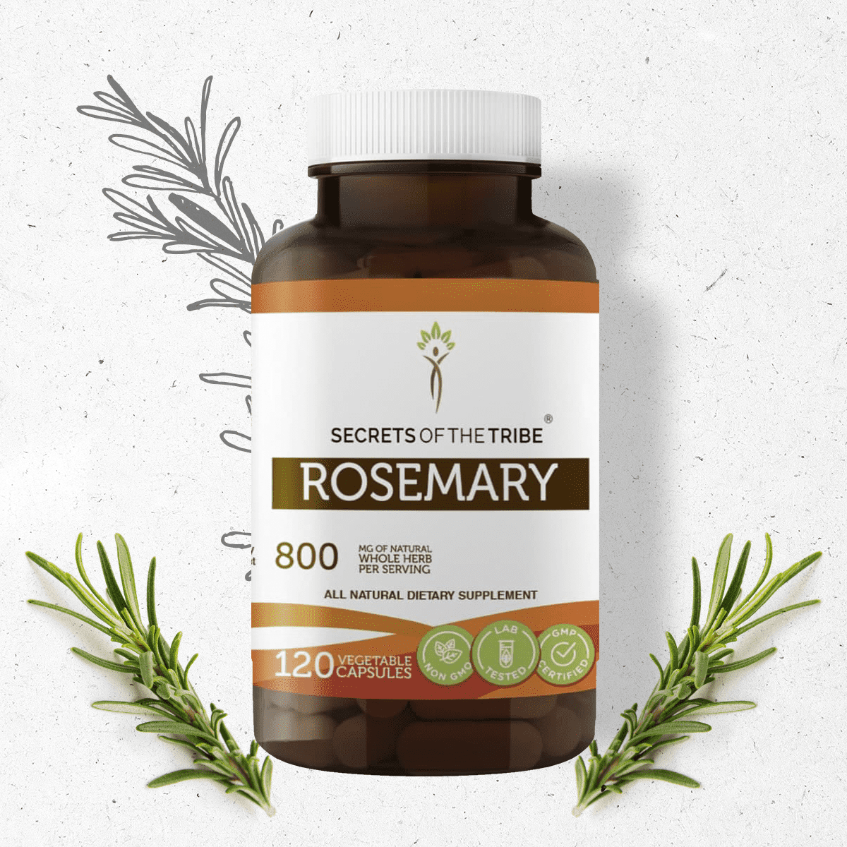 Secrets of the Tribe Rosemary 120 Capsules, 400 mg, Rosemary ...