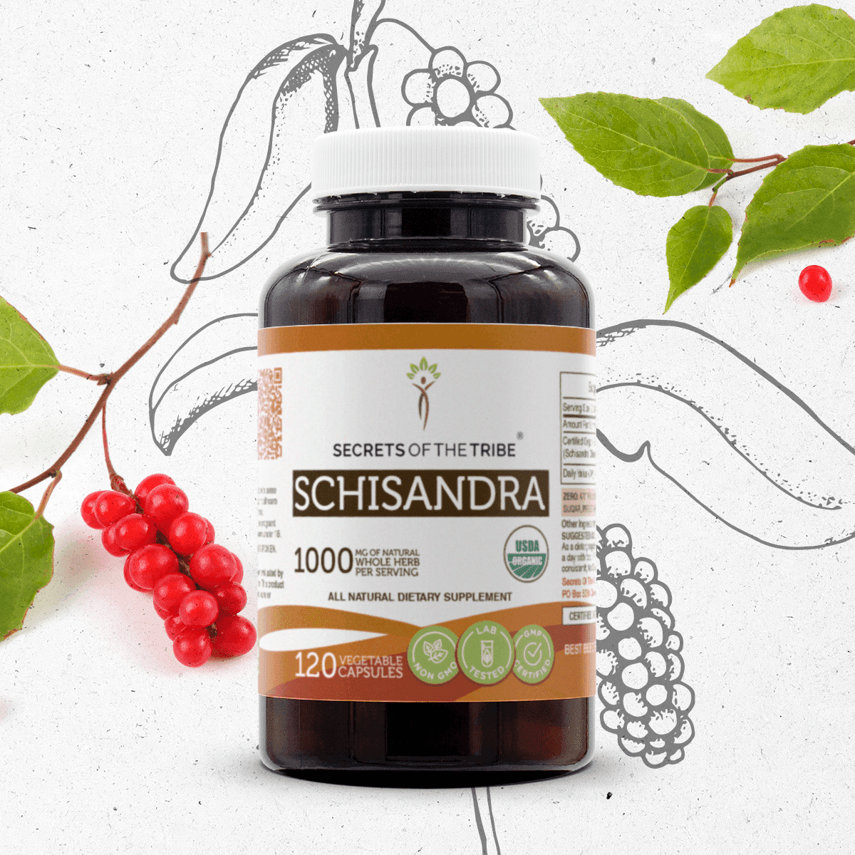 Secrets Of The Tribe Schisandra Organic Capsules Dietary Supplement ...