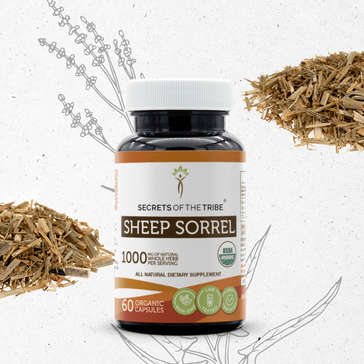 Secrets Of The Tribe Sheep Sorrel Organic Capsules Dietary Supplement ...