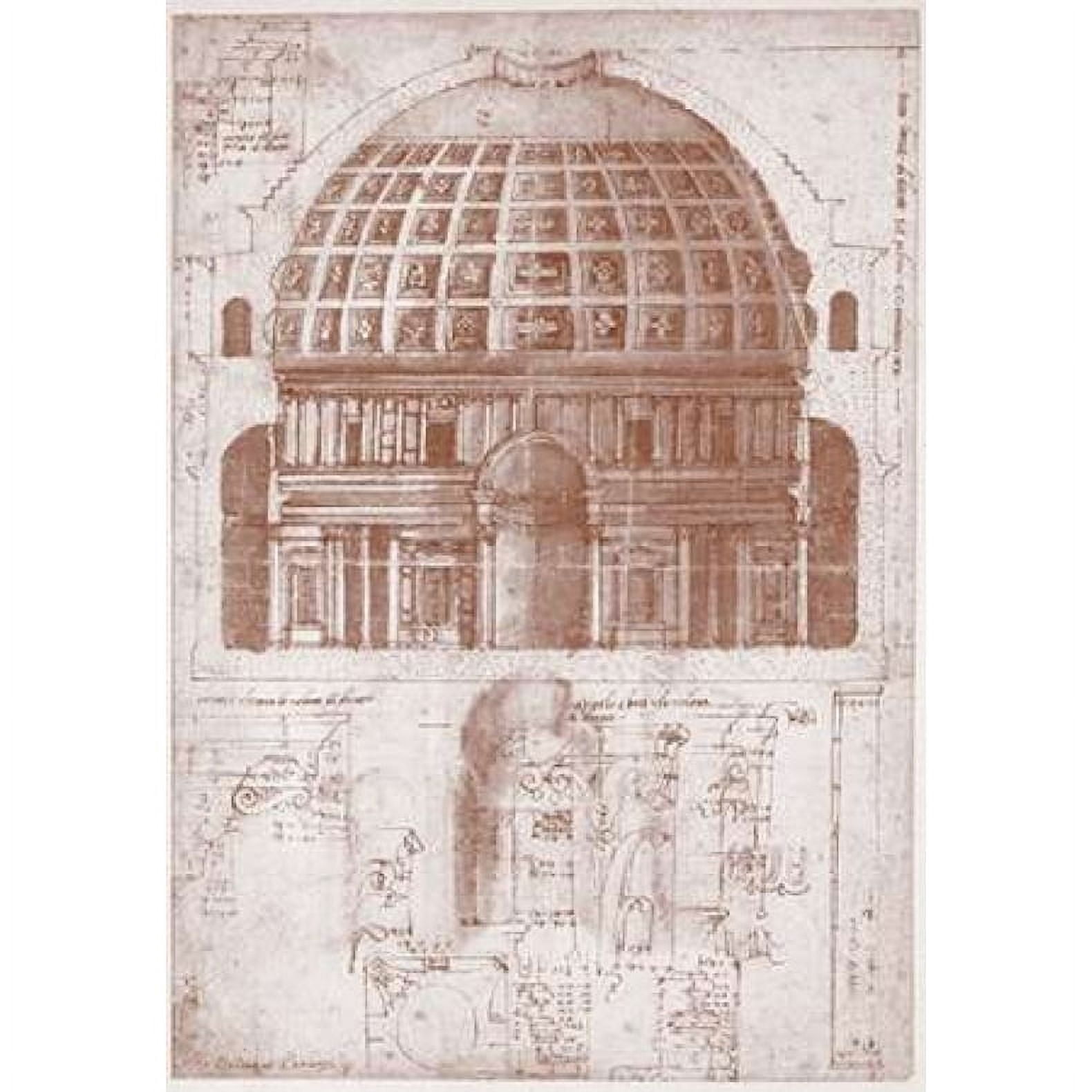 Section of the Pantheon Poster Print by Baldassare Peruzzi - Walmart.com