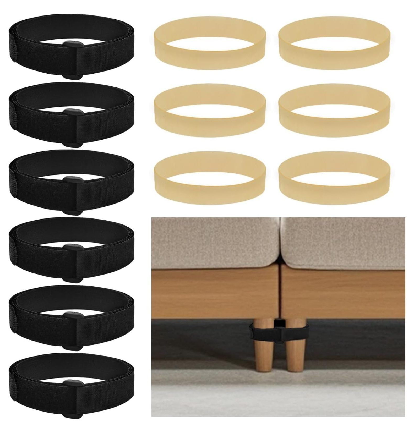 Sectional Couch Connectors 6 Pack, Anti-Slip Sofa Connectors Tool-Free ...