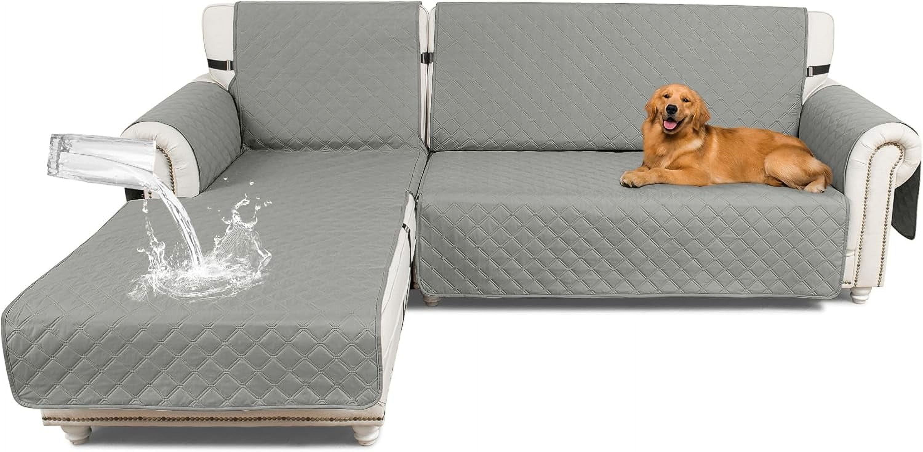 Sectional Couch Covers 100% Waterproof L Shaped Sofa Slipcover ...