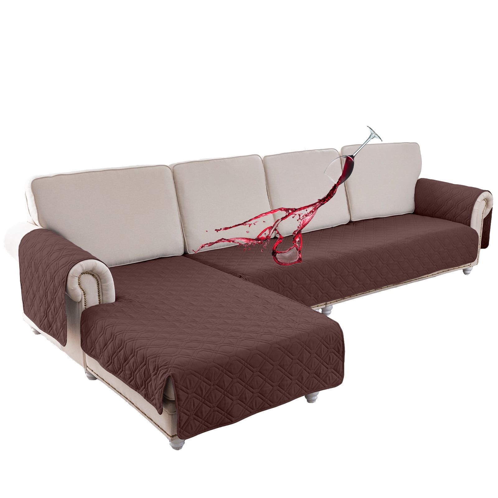 Sectional Couch Covers L Shape Sofa Cover Waterproof Reversible with ...