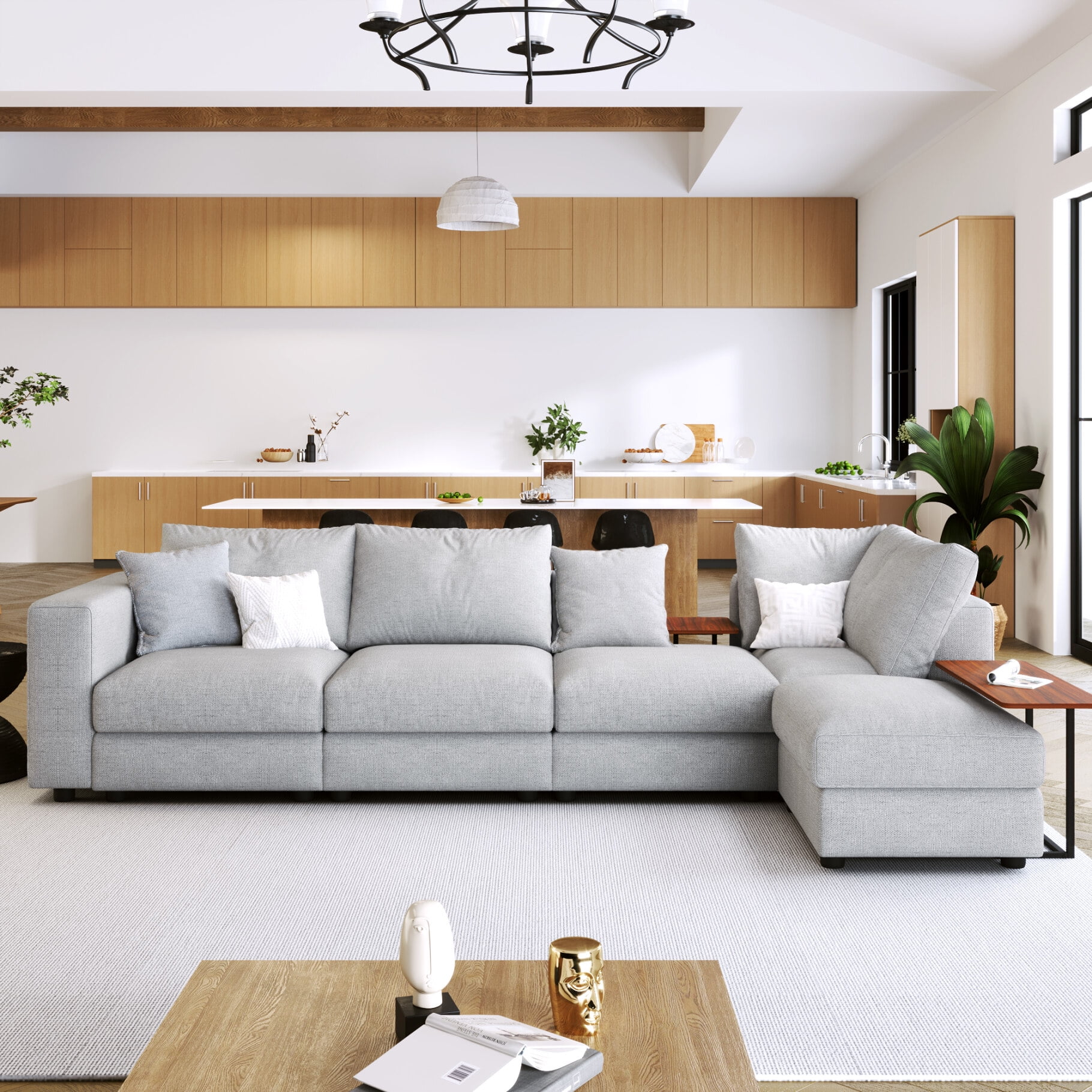 Sectional Couch for Living Room, Modern Large L-Shape Sectional Sofa 2 ...