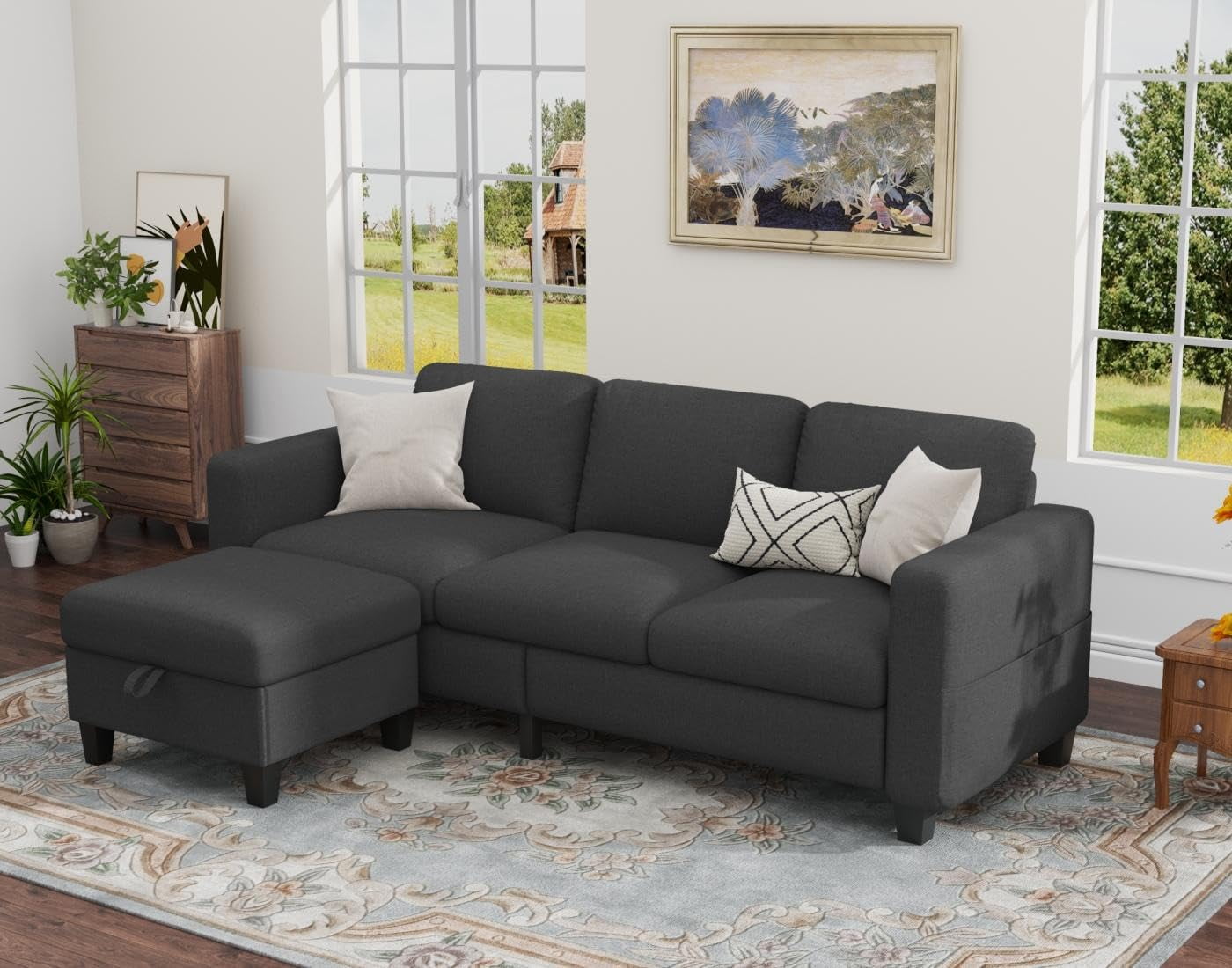 Sectional Couches for Living Room - Convertible L Shaped Couch with ...